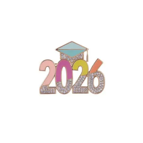 HALLMARK 2026" Graduation Cap Pin With Enamel And Crystal Accents - Multicolored