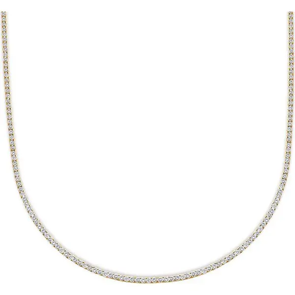 HAUS OF BRILLIANCE 14k 12.0 Carat Lab-grown Diamond Tennis Necklace - Yellow Gold