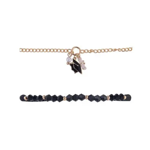 HALLMARK 4-piece Graduation Charm Bracelet Set