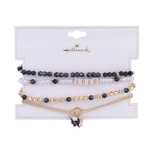 HALLMARK 4-piece Graduation Charm Bracelet Set