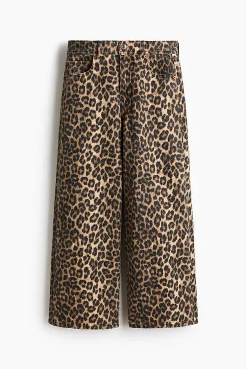 H&M High Waist Wide Leg Ankle Jeans