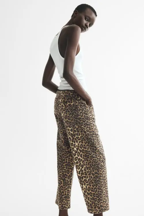 H&M High Waist Wide Leg Ankle Jeans