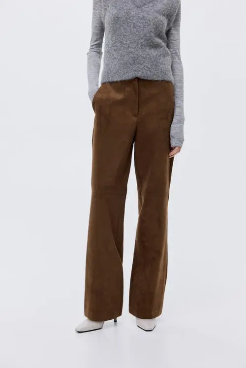 H&m Bootcut Trousers - Brown