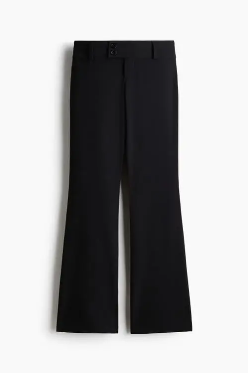 H&m Flared Tailored Trousers - Black