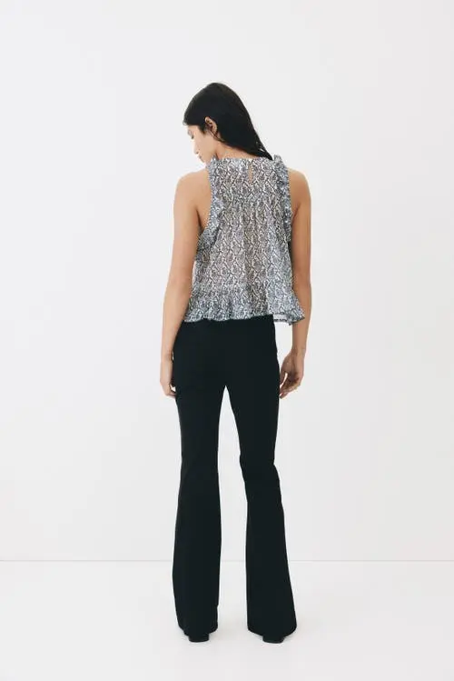 H&m Flared Tailored Trousers - Black