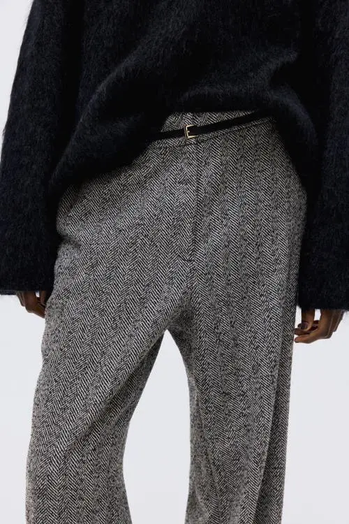 H&M Tailored Straight Leg Trousers