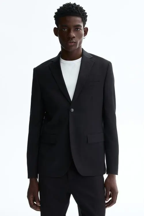 H&M Regular-fit Single-breasted Jacket With Notched Lapels
