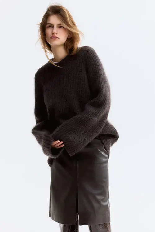 H&m Coated Knee-length Skirt