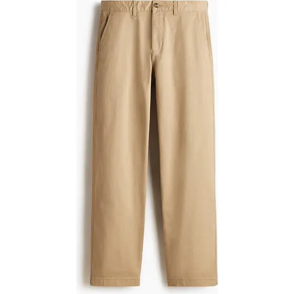 H&m Relaxed Fit Cotton Chinos - Beige
