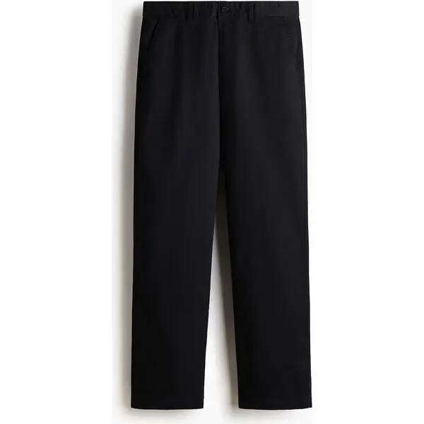 H&m Relaxed Fit Cotton Chinos - Black