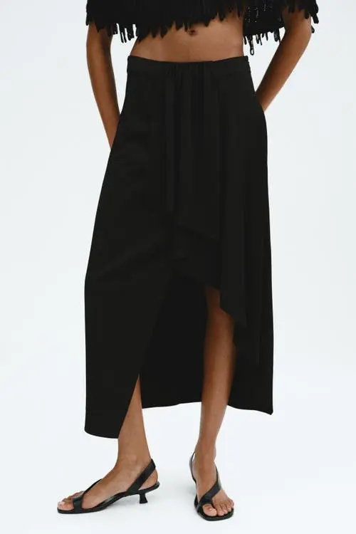 H&m Midi Skirt - Black