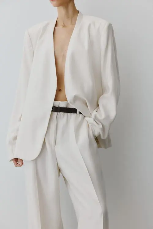 H&m Belted Tailored Trousers