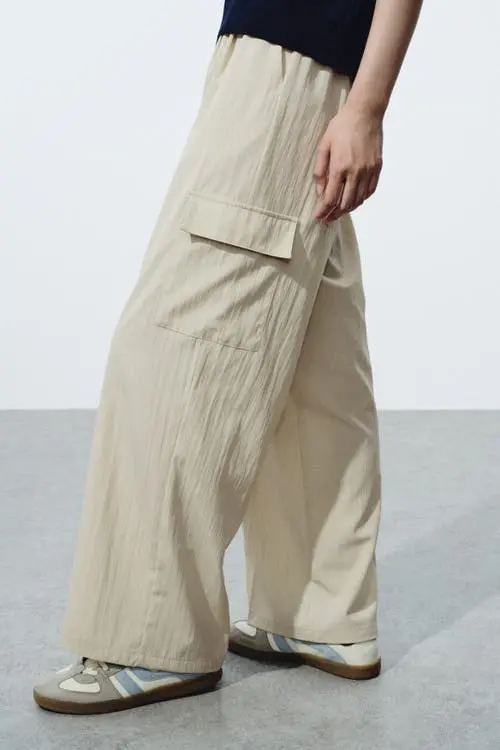 H&m Loose-fit Cargo Trousers - Light Beige