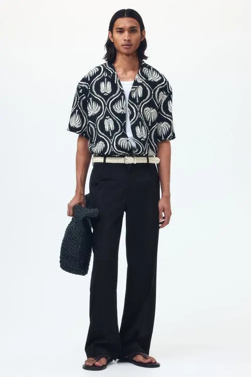 H&M Loose-fit Tailored Pants - Black