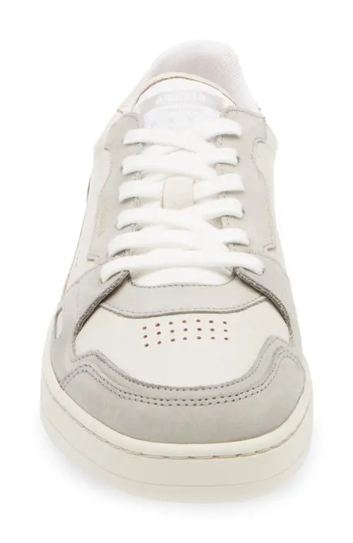 Axel Arigato Dice Lo Cracked Leather Sneakers - Beige/light Grey