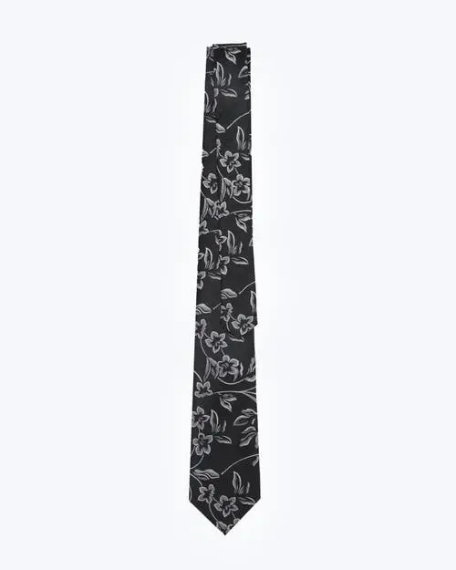 KNOTTERY & CO Floral Silk Jacquard Neck Tie