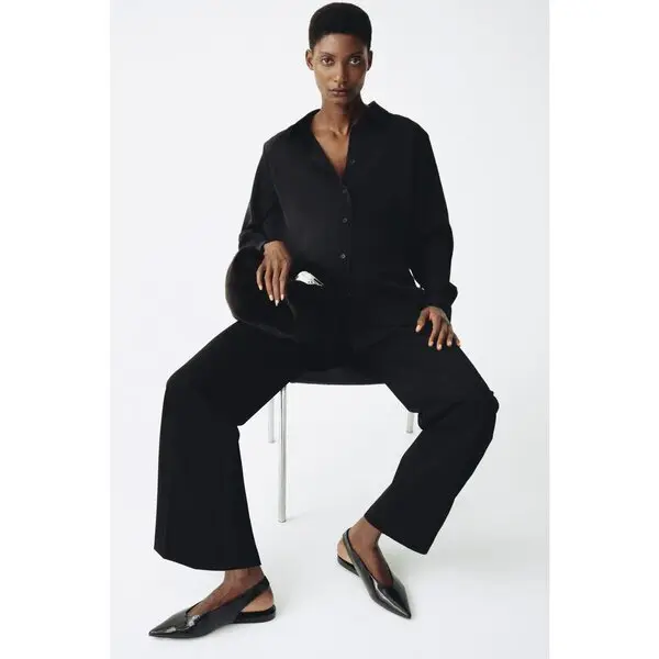 H&m Mama Bootcut Trousers - Black