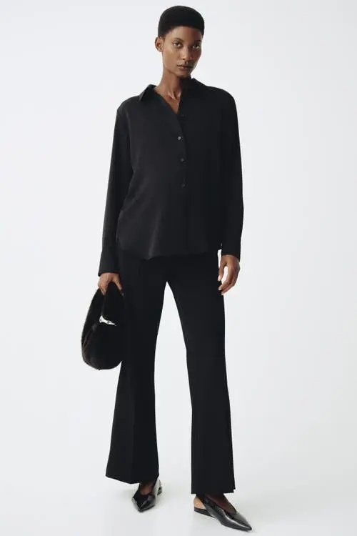 H&m Mama Bootcut Trousers - Black
