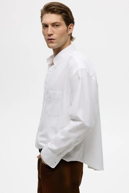 H&m Relaxed Fit Oxford Shirt - White