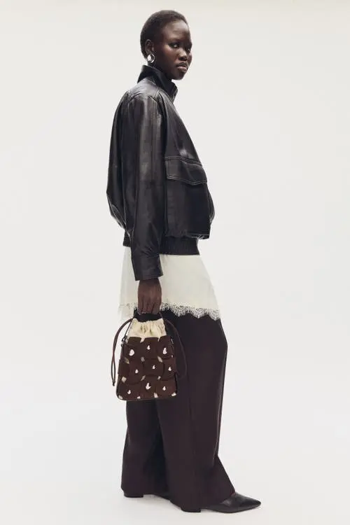H&m Studded Crossbody Bucket Bag