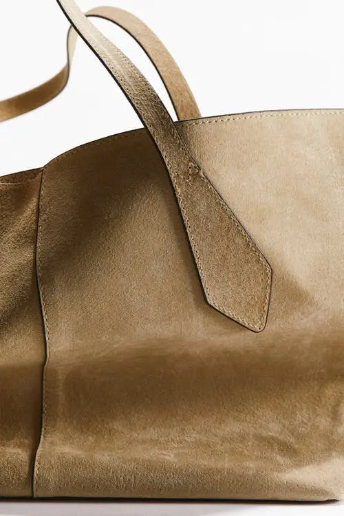 H&m Suede Shopper Bag - Beige