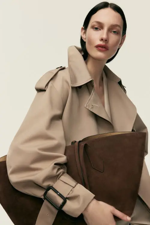 H&m Suede Shopper Bag - Brown