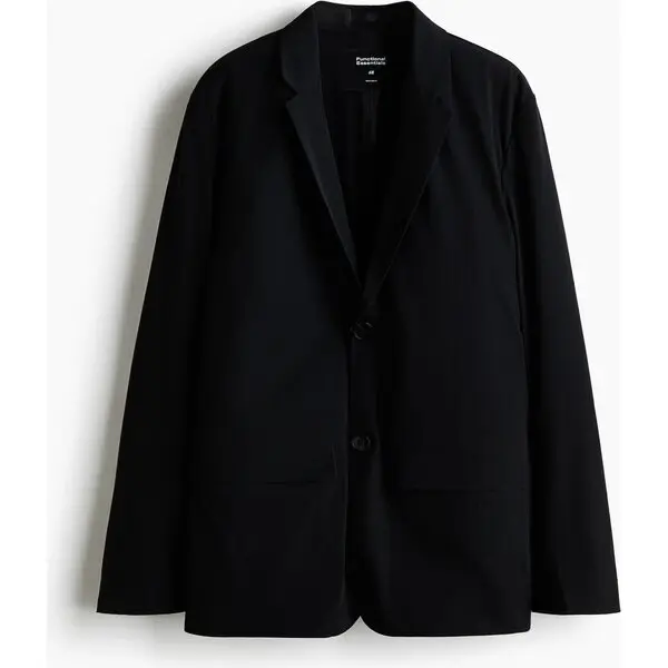 H&m Water-repellent Regular Fit Blazer With Notch Lapels