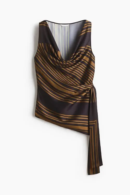 H&m Tie-detail Cowl-neck Sleeveless Top