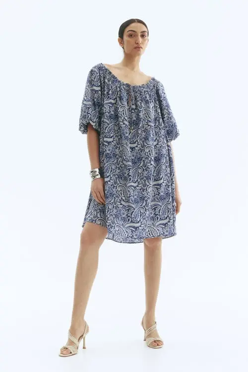 H&m Tie-detailed Short Sleeve Dress