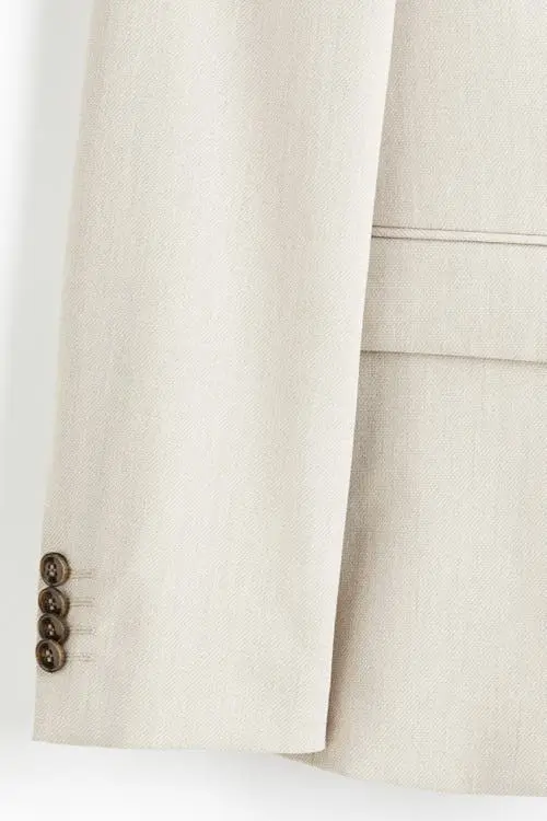 H&M Slim Fit Single-breasted Blazer With Notch Lapels