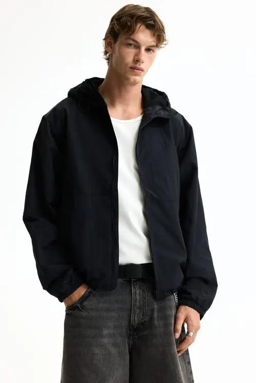 H&M Water-repellent Nylon Hooded Windbreaker