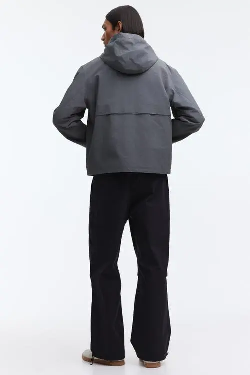 H&m Water-repellent Nylon Hooded Windbreaker - Gray