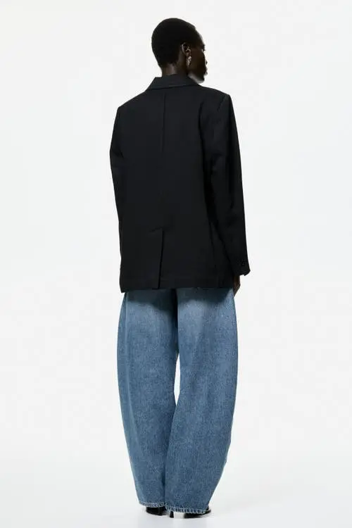 H&m Single-breasted Blazer In Twill - Black