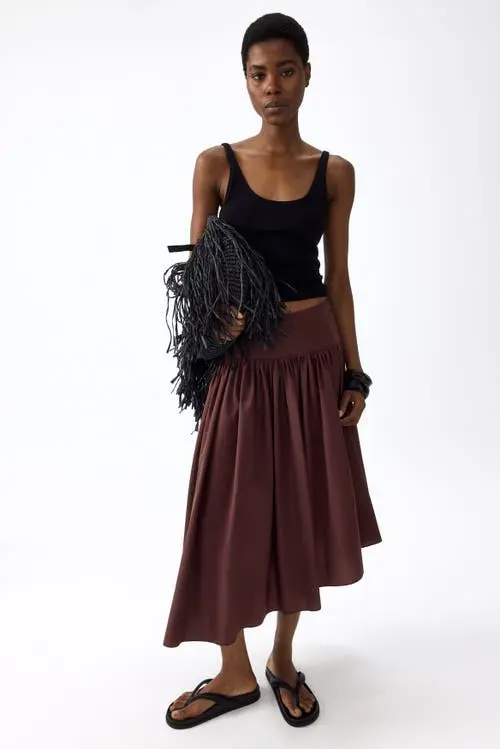 H&m Asymmetric Midi Skirt