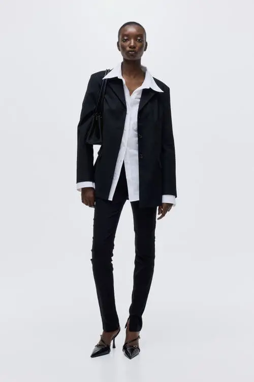 H&m Single-breasted Blazer With Notched Lapels