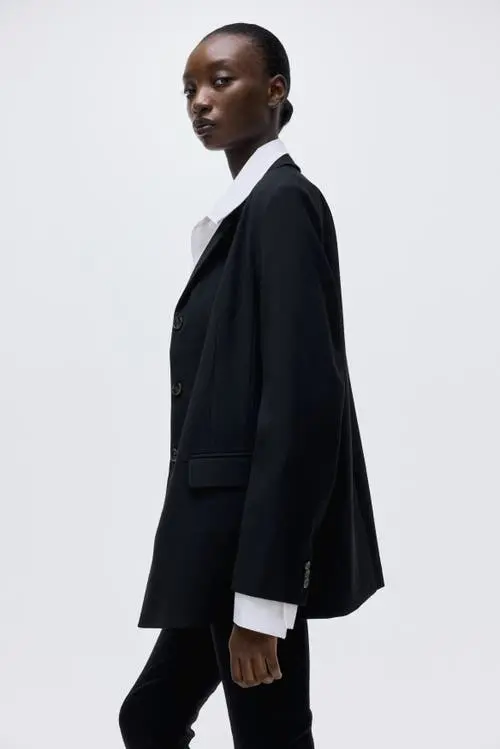 H&m Single-breasted Blazer With Notched Lapels