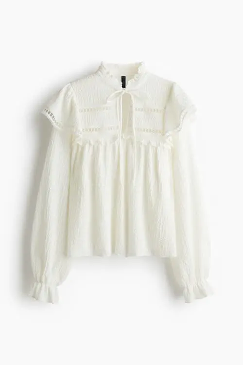 H&M Textured Jersey Blouse