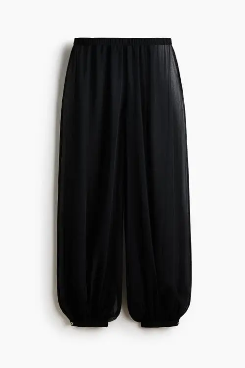 H&m Balloon-leg Pull-on Trousers - Black