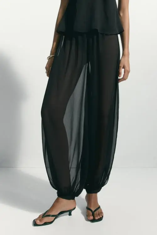 H&m Balloon-leg Pull-on Trousers - Black
