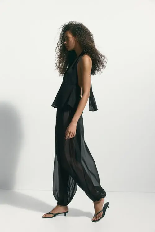 H&m Balloon-leg Pull-on Trousers - Black