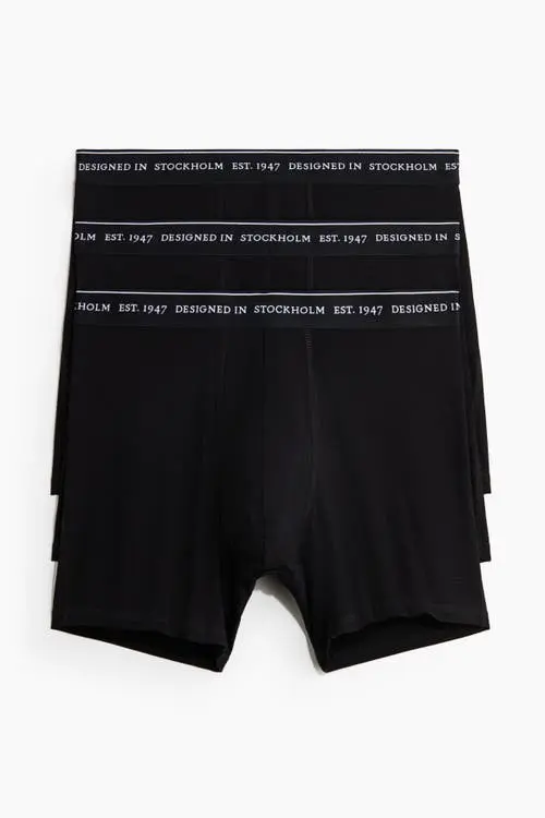 H&m 3-pack Coolmax® Mid Trunks - Black