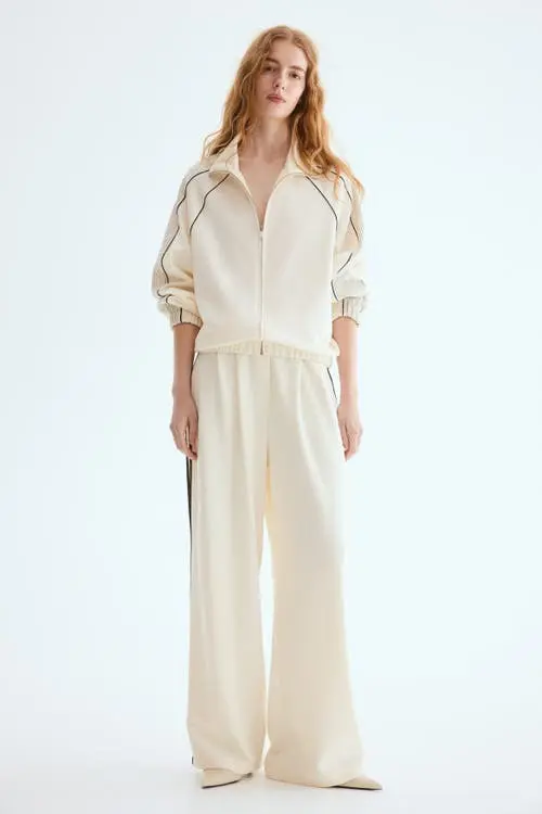 H&m Loose-fit Track Jacket With Piping Detail
