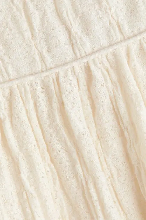 H&m Textured Jersey A-line Midi Skirt