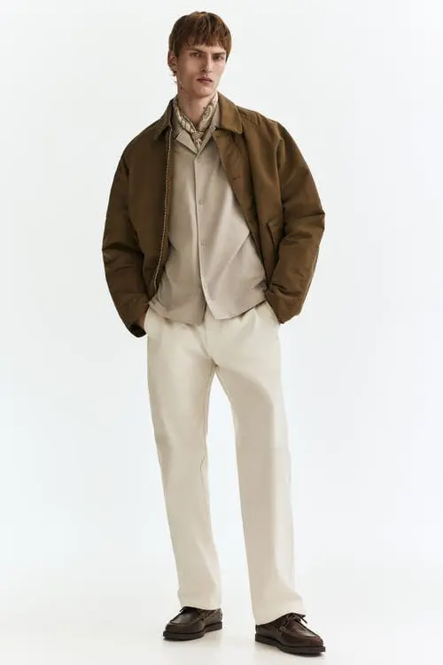 H&m Relaxed Fit Textured Resort Shirt