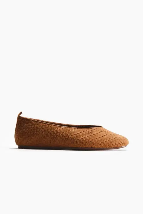 H&m Braided Ballet Pumps - Brown