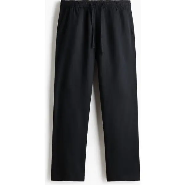 H&m Relaxed Fit Lyocell Trousers - Black