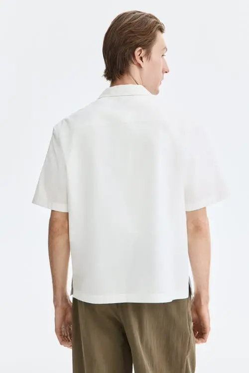 H&m Relaxed Fit Embroidered-motif Resort Shirt