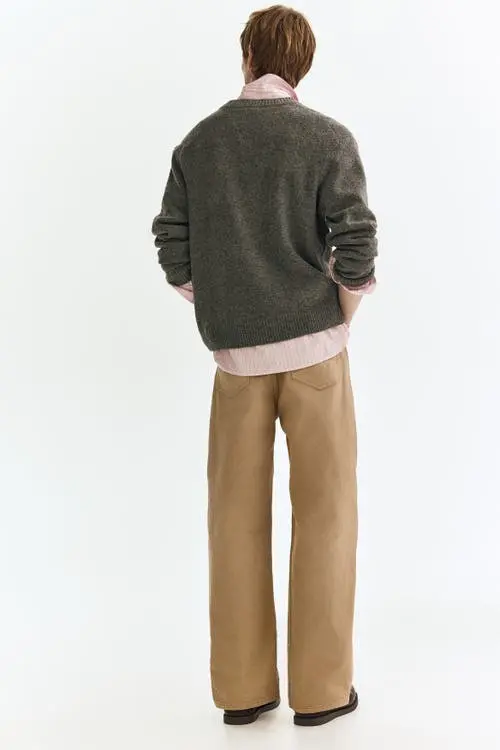 H&M Relaxed Fit Cotton Twill Trousers
