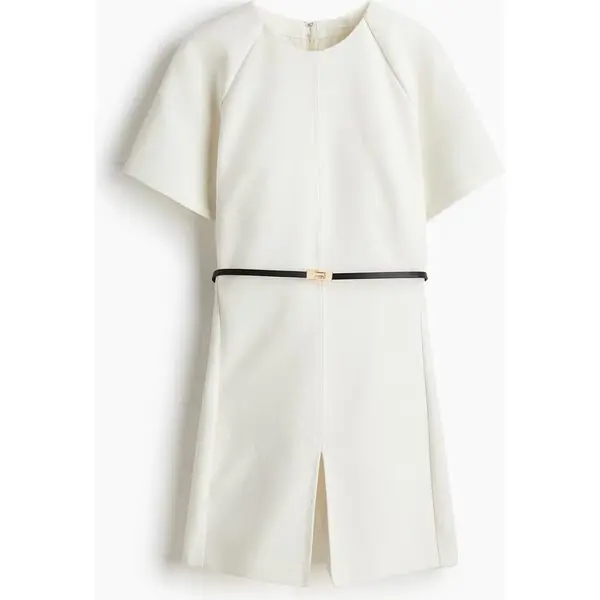 H&m Belted Playsuit - Cream