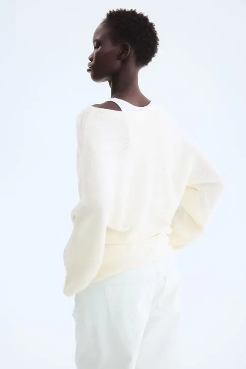 H&m Horizontal Rib Boat Neck Jumper